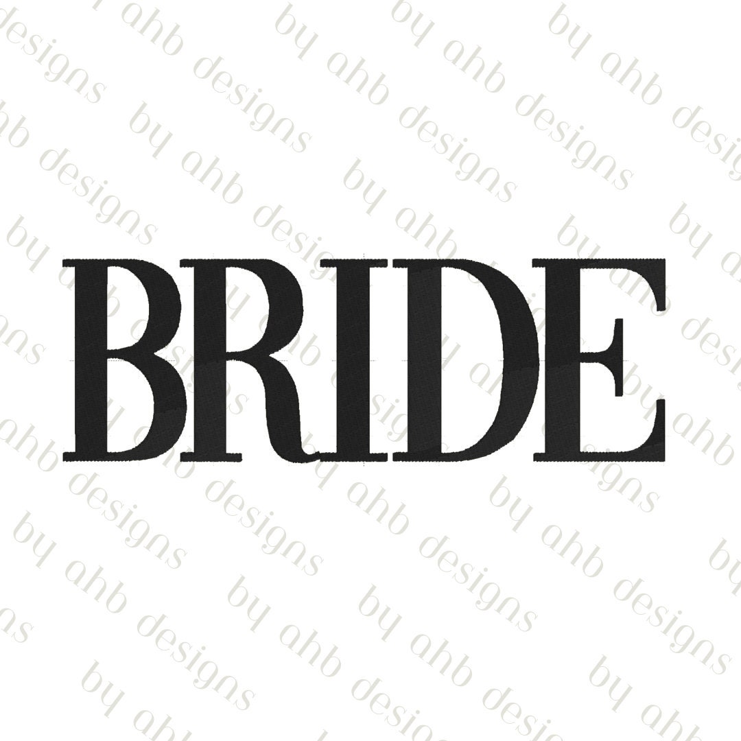 Bride Embroidery File, Cute Embroidery Design, Embroidery Design ...