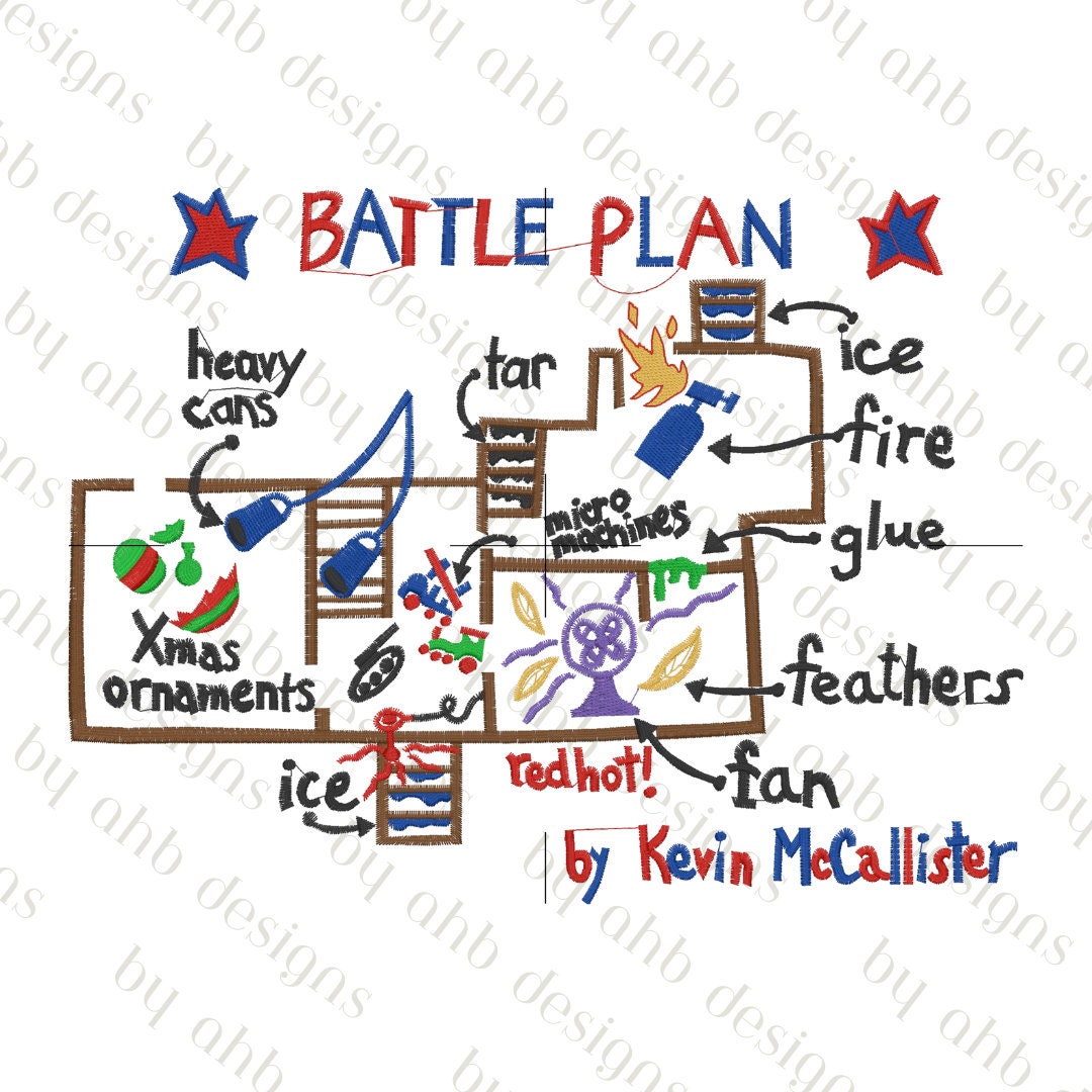 Christmas Embroidery Design, Kevin Battle Plan Embroidery Design, Home ...