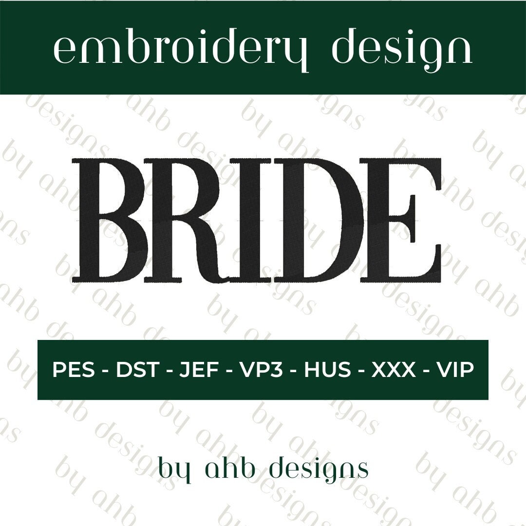 Bride Embroidery File, Cute Embroidery Design, Embroidery Design ...