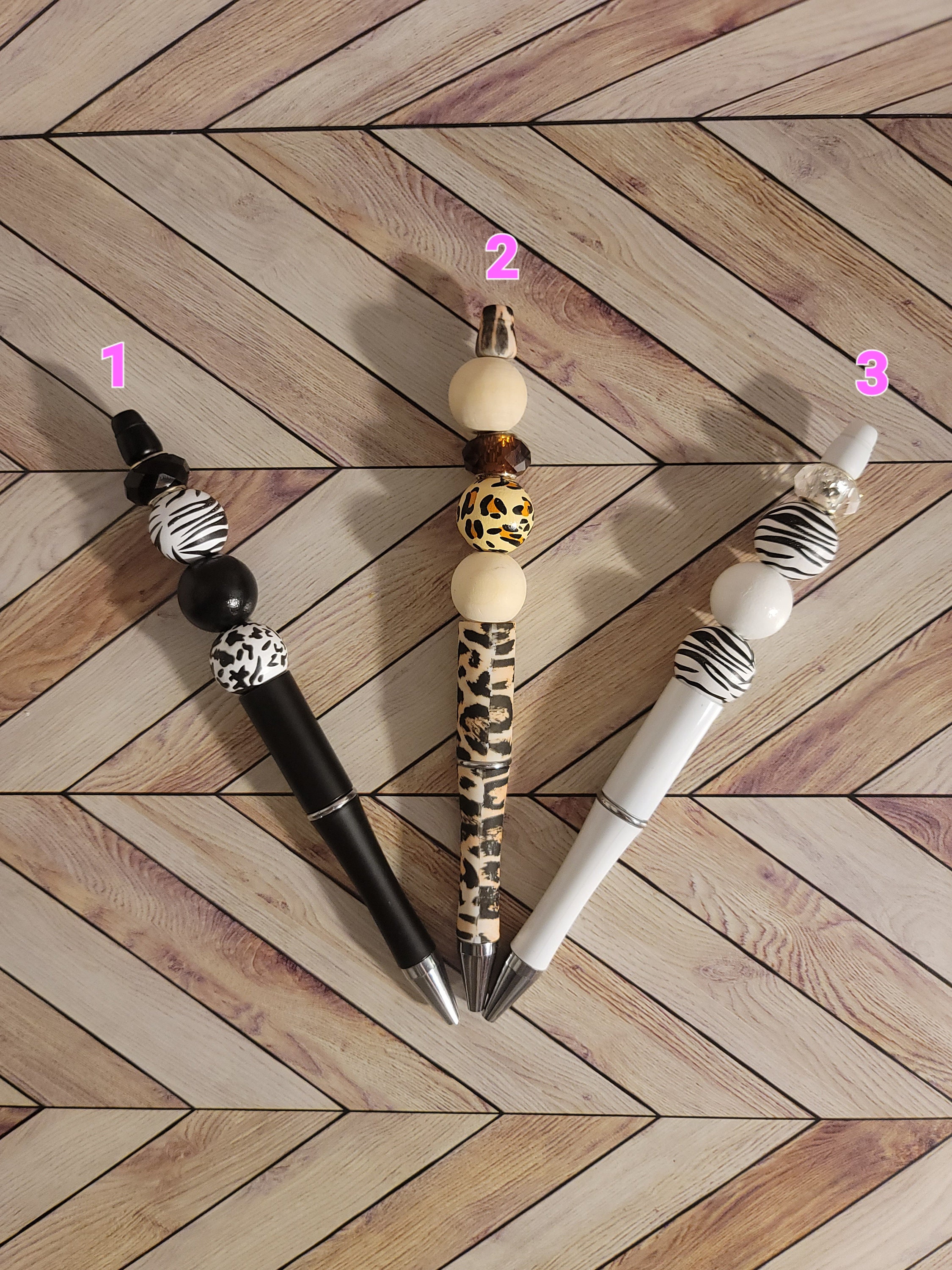 Beaded Animal Print Pens - Etsy