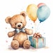Birthday Teddy Bear Clipart High Quality PNG Nursery Decor - Etsy