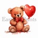Watercolor Teddy Bear Clipart, High Quality Png, Love Printable, Teddy ...