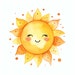 Watercolor Sun Clipart, Cute Clipart Nursery Graphics Sun Sublimation ...