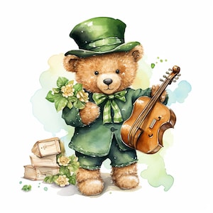 Saint Patricks Day Teddy Bear Clipart, High Quality PNG, Saint Patricks ...