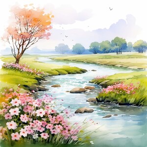 Spring River Clipart, High Quality PNG, River PNG, Spring Clipart ...