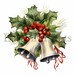 Watercolor Christmas Bells Clipart PNG Files High Quality - Etsy