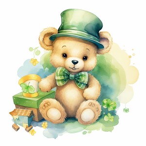 Saint Patricks Day Teddy Bear Clipart, High Quality PNG, Saint Patricks ...