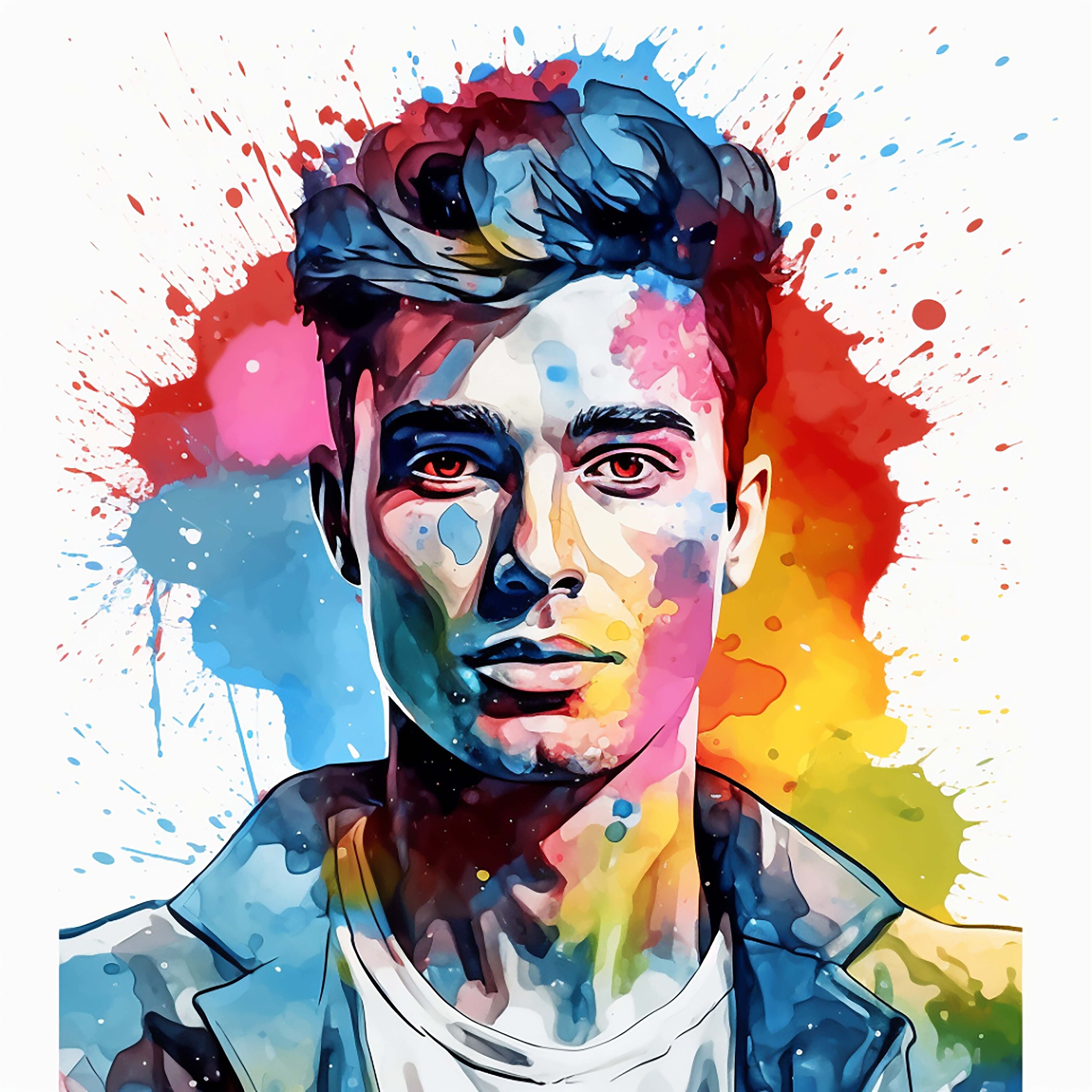 Watercolor Pop Art Man Clipart Pop Art Printables Pop Art - Etsy