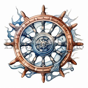 Watercolor Nautical Decor Clipart PNG Files, High Quality Anchor and ...