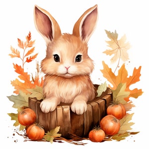 Autumn Bunny Clipart, High Quality Png Fall Clipart Autumn Art Cute ...