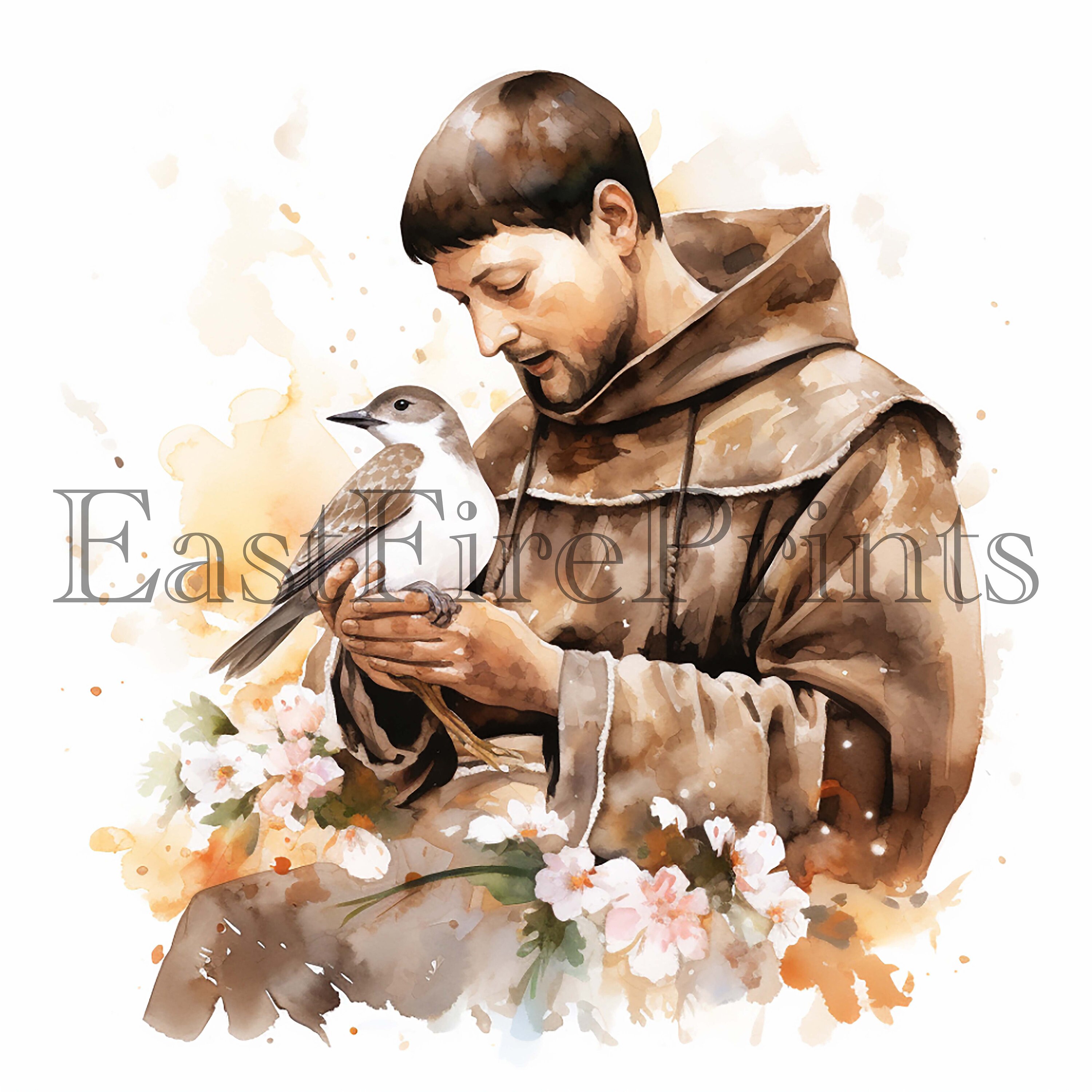 Watercolor Saint Francis of Assisi Clipart High Quality Png - Etsy