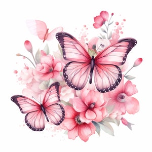 Pink Butterfly Clipart, High Quality PNG, Cute Spring Clipart, Pink ...