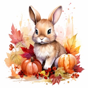 Autumn Bunny Clipart, High Quality Png Fall Clipart Autumn Art Cute ...