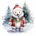 20 Cute Baby Polar Bear Clipart, Christmas Clip Art, High Quality Png ...