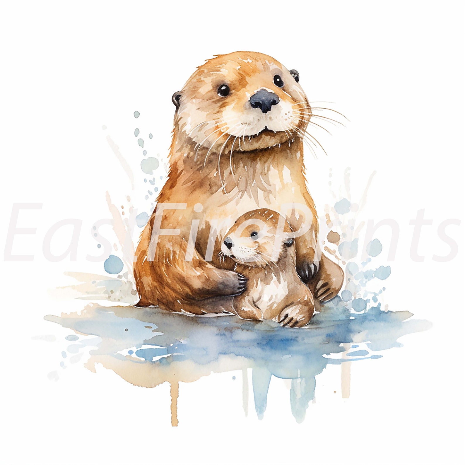 20 Watercolor Sea Otter Clipart Set Wildlife Clipart - Etsy