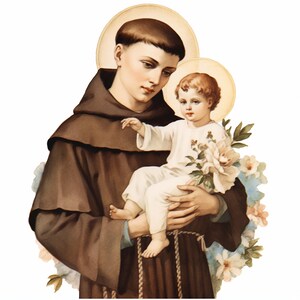 Watercolor Saint Anthony Clipart, Religious Art Catholic Sublimation ...