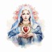 Watercolor Immaculate Heart of Mary Clipart, Religious Clipart Catholic ...