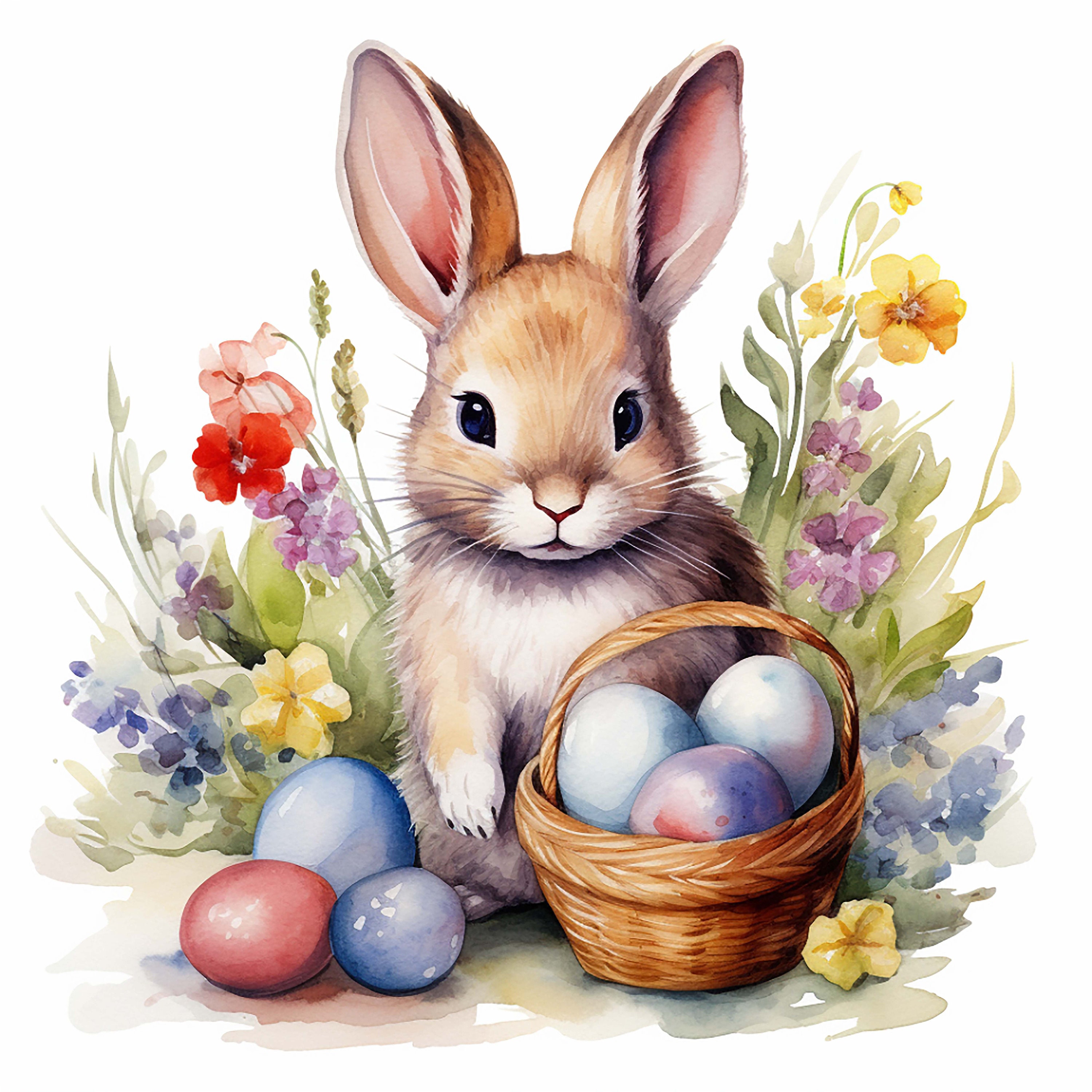 Easter Bunny Clipart High Quality PNG Cute Easter Clipart - Etsy