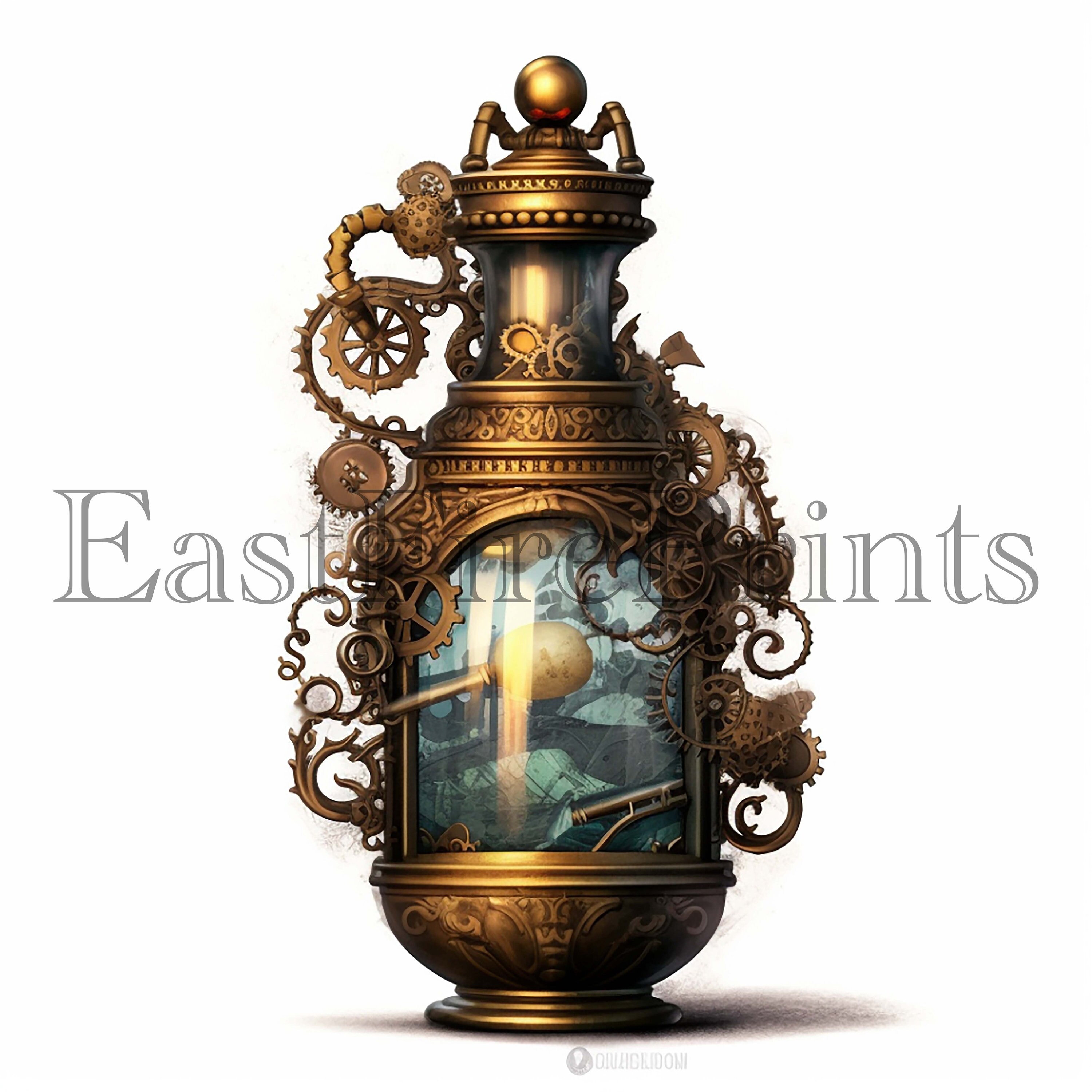 Steampunk Potions Bottle Clipart PNG Steampunk Clipart - Etsy