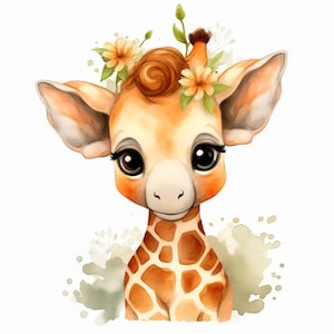 Cute Giraffe Clipart, High Quality PNG, Giraffe PNG Baby Animal Clipart ...