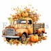 Watercolor Pumpkin Truck Clipart, High Quality Png, Autumn Clip Art ...