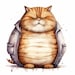 Funny Chubby Fat Cat Clipart, High Quality PNG, Cute Cat PNG, Nursery ...