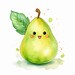 Cute Pear Clipart, High Quality PNG Cute Clipart Nursery Decor Pear Png ...