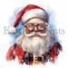 Watercolor Christmas Santa Clipart PNG Files, Winter Holidays Clip Art ...