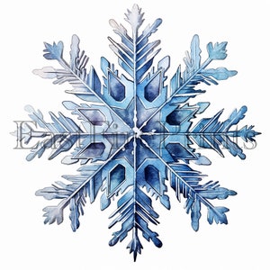 Watercolor Snowflake Clipart, High Quality Png Files, Winter Clip Art ...
