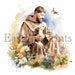 20 Saint Francis of Assisi Clipart, Watercolor Clipart, Saint Art ...