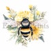 20 PNG Watercolor Bumble Bee Clipart Instant Download, Spring Bee Clip ...