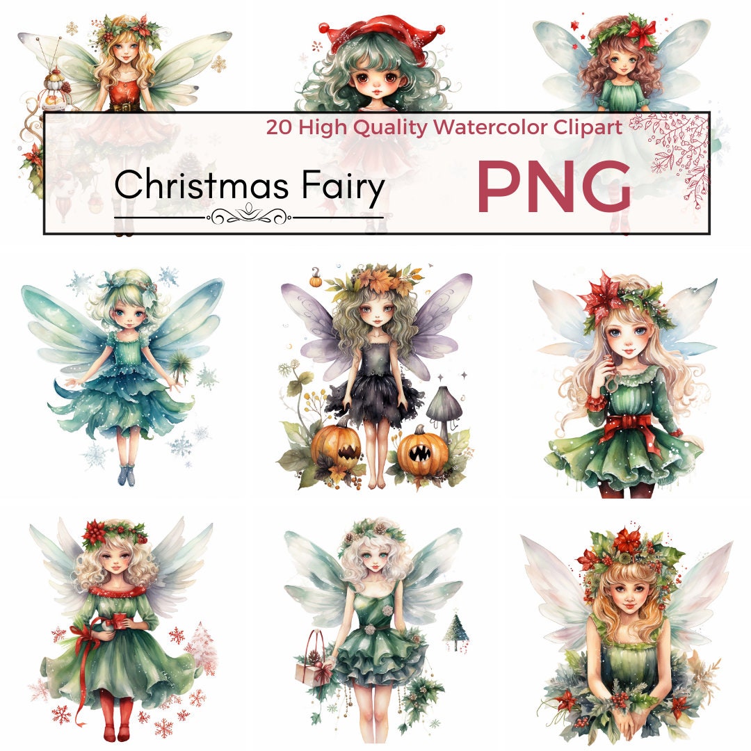 Christmas Fairy Clipart, High Quality Png Holiday Png Winter Christmas ...