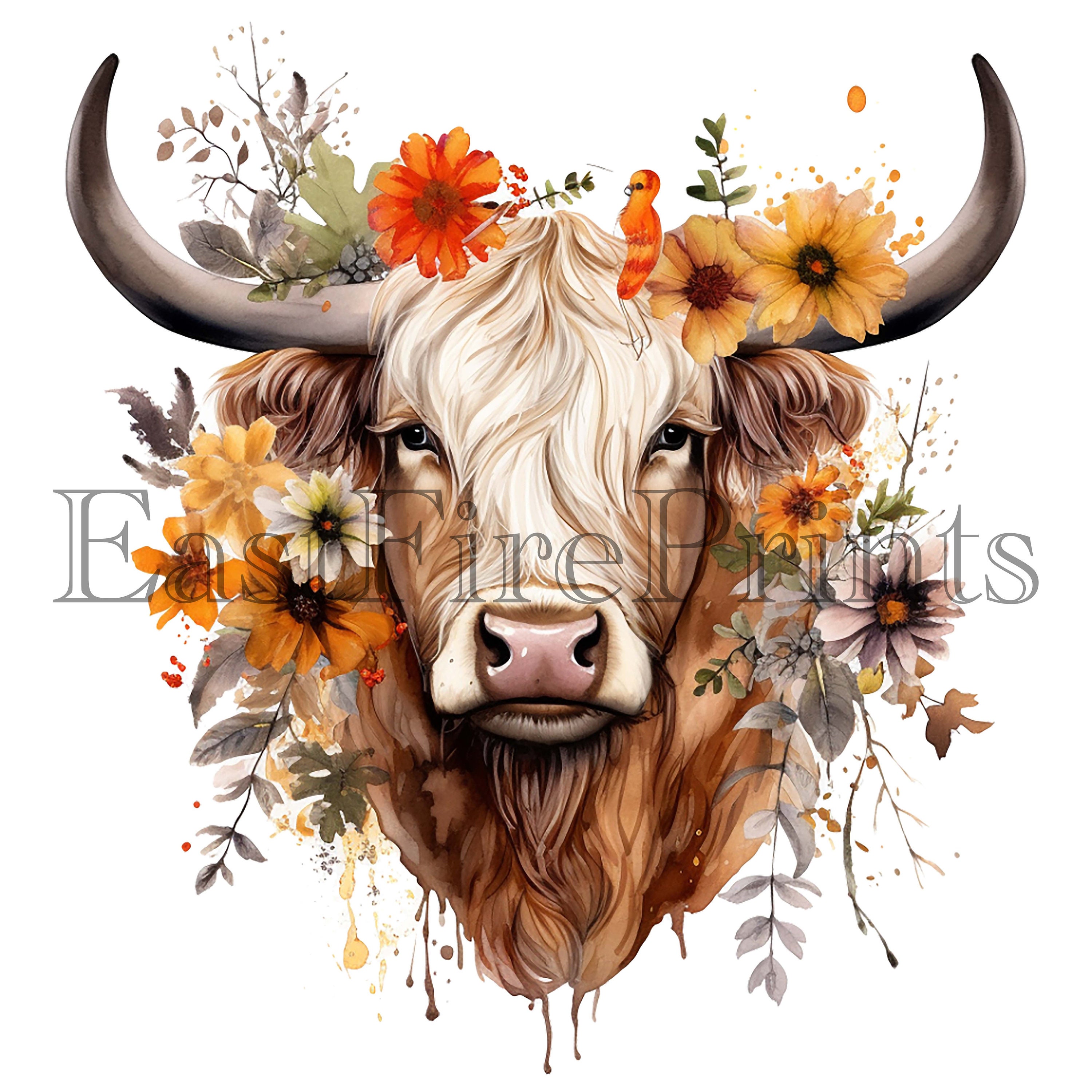 20 Autumn Highland Cow Clip Art High Quality Png Fall - Etsy