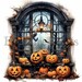 20 Halloween Window Pumpkin Clipart High Quality Png Spooky - Etsy