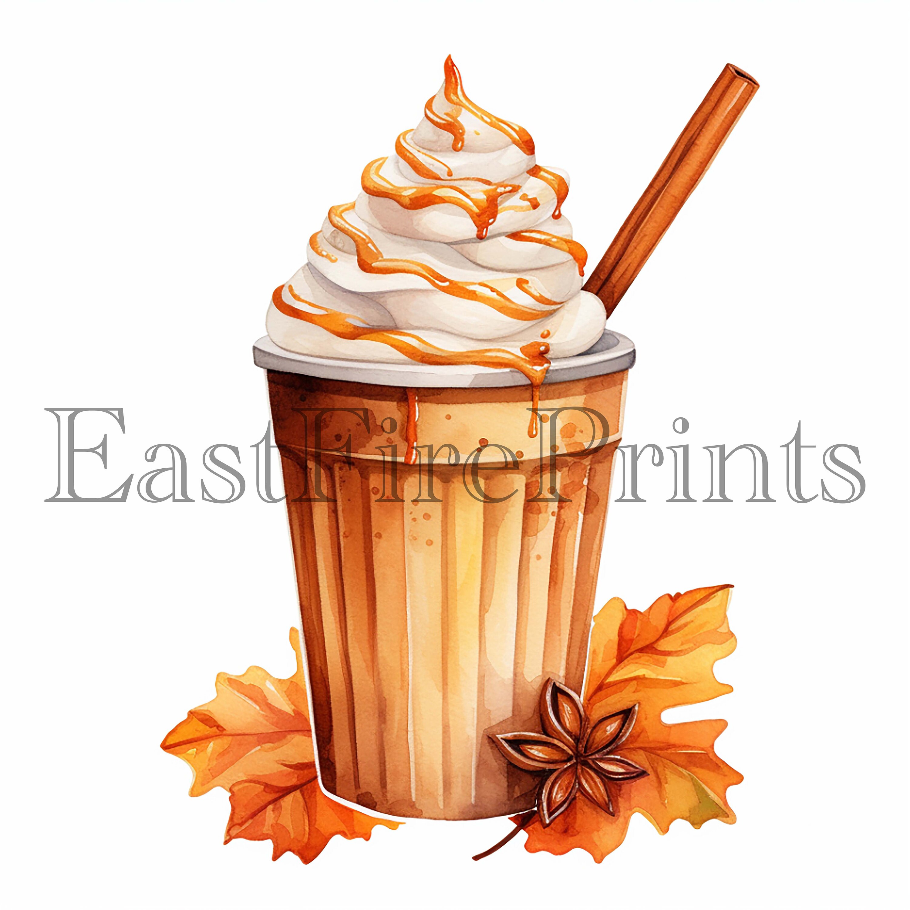 Watercolor Pumpkin Spice Clipart PNG Fall and Autumn Clip - Etsy