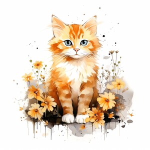 Orange Cat Clipart, High Quality PNG, Cute Kitten Clipart, Cat ...