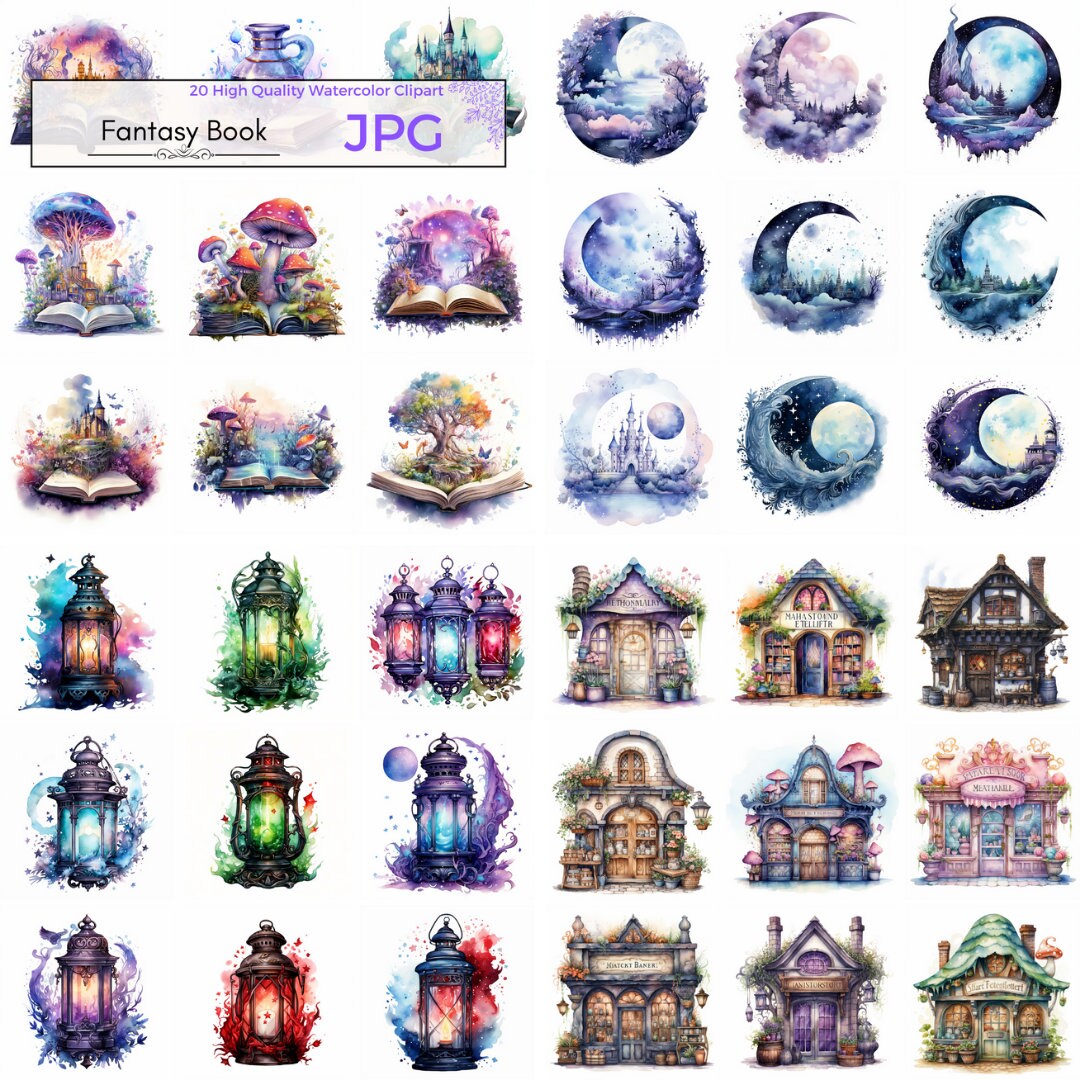 Fantasy Clipart Bundle Fantasy Art Mystical Jpg Magic Art - Etsy