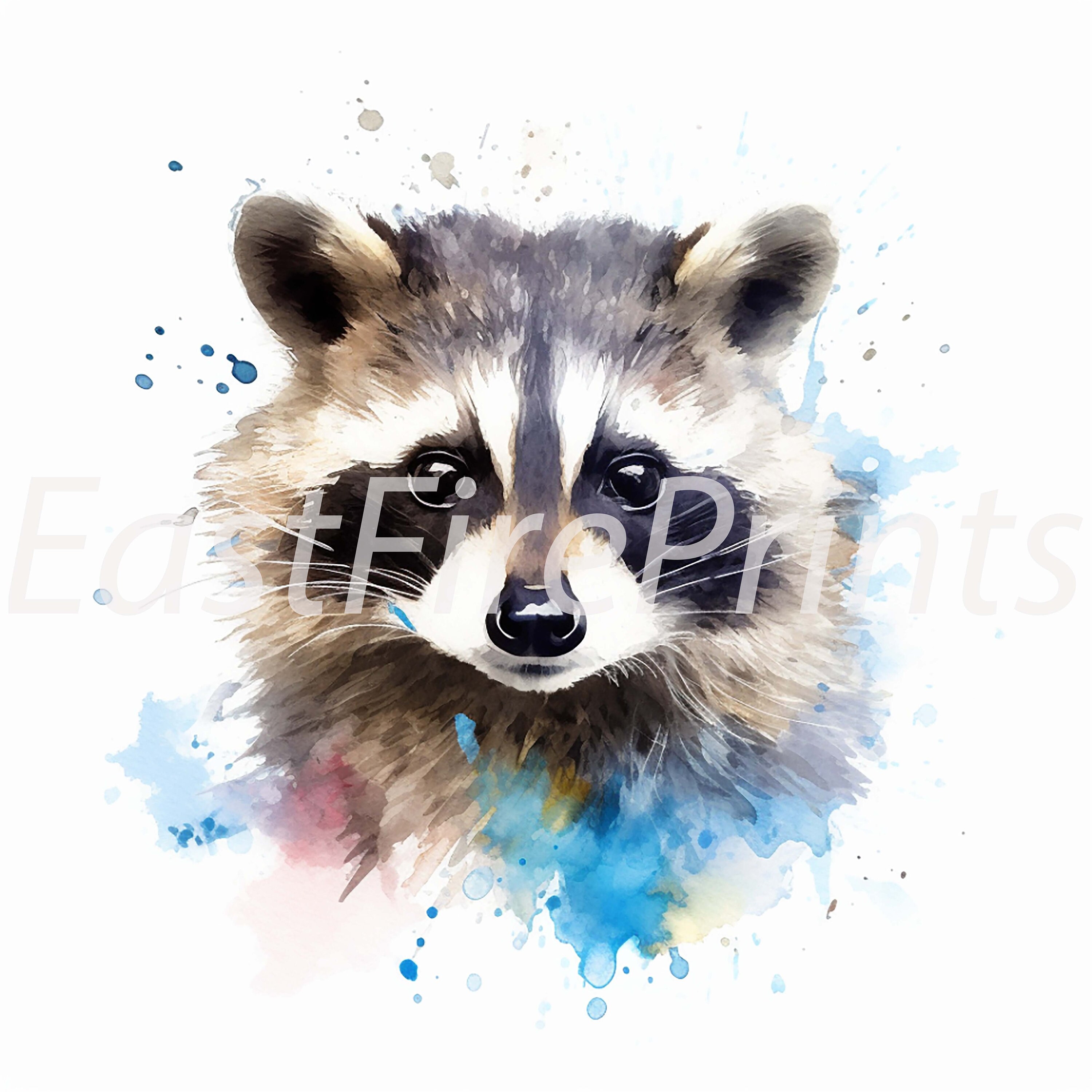 20 Watercolor Raccoon Clipart Set Baby Raccoon PNG Nursery - Etsy