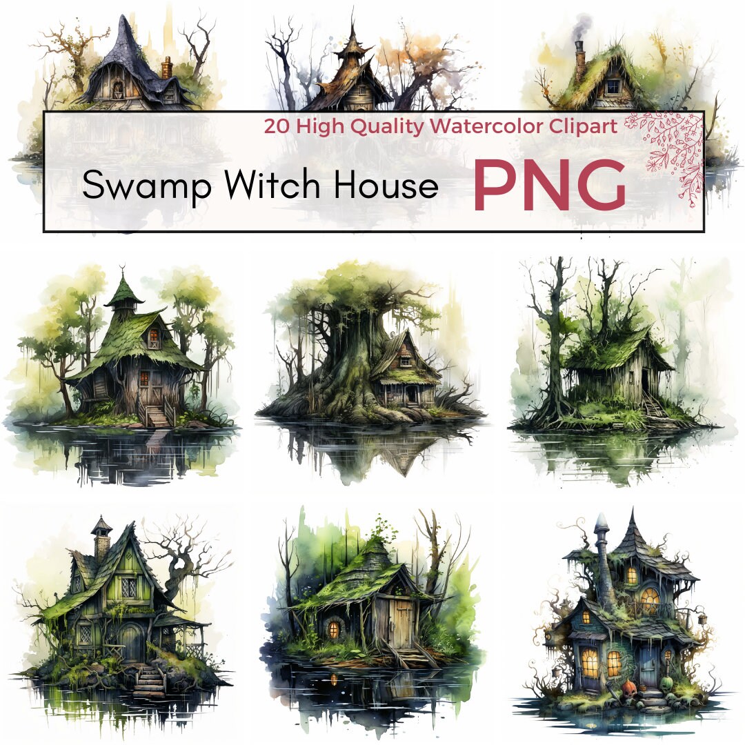 Swamp Witch House Clipart, High Quality PNG, Swamp PNG, Witch Clipart ...