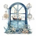 Watercolor Nautical Window Clipart PNG, Marine Clip Art, Window ...