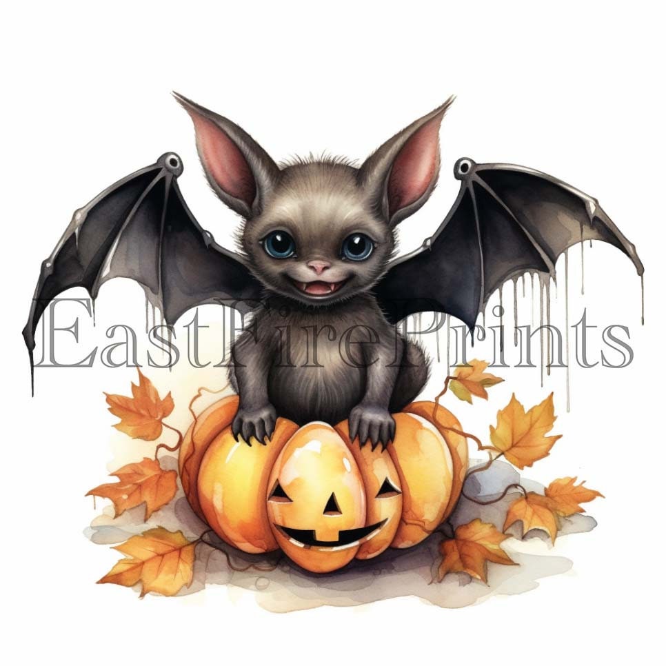 20 Halloween Bat Nursery Clip Art High Quality Png Fall - Etsy