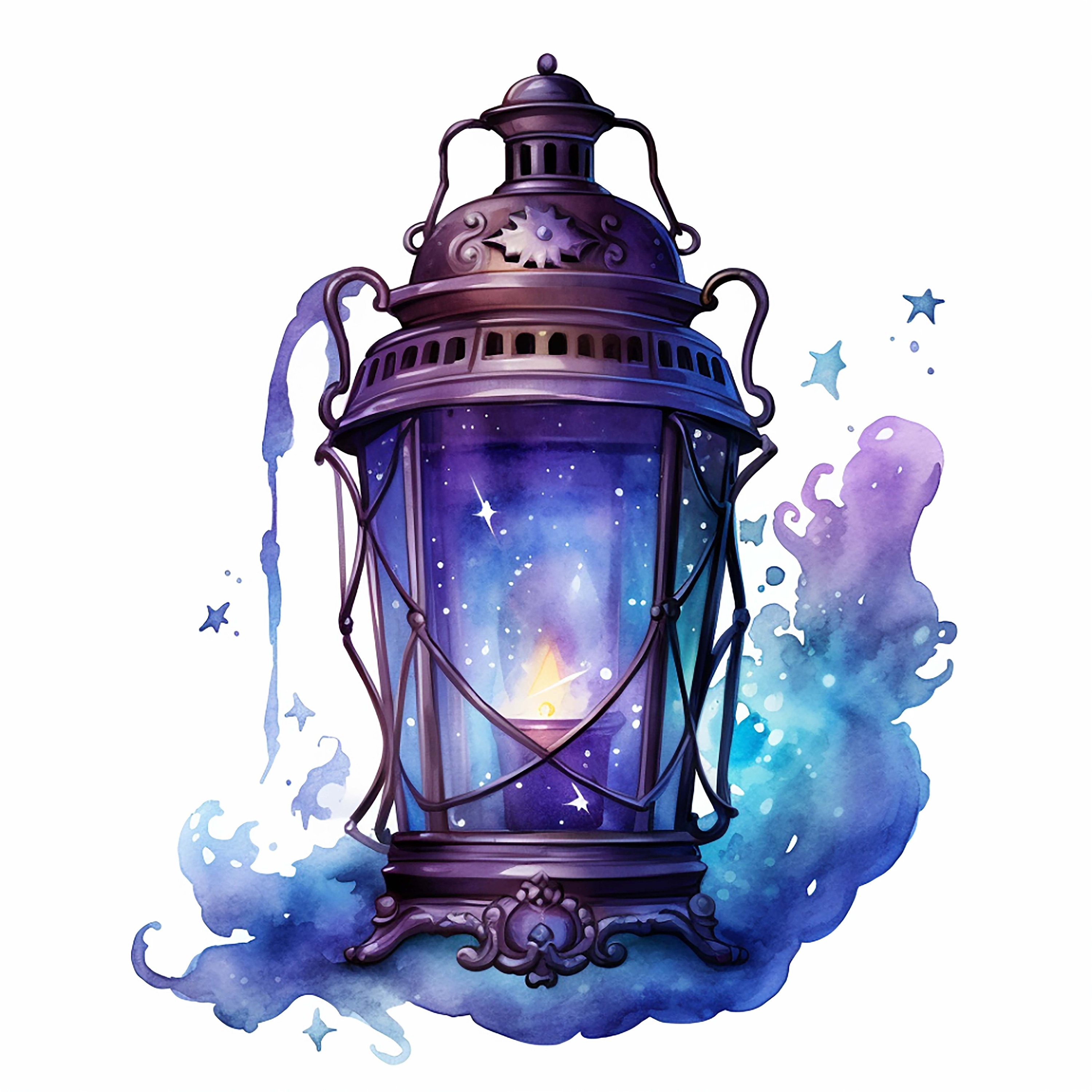 Watercolor Fantasy Lantern Clipart Fantasy Art Lantern Jpg - Etsy