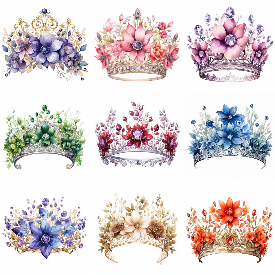 Floral Crown Clipart, Beautiful Png, Wedding Clipart, Floral Clipart ...