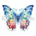 20 Retro Butterfly Watercolor Clipart, Hippie Png, Retro Clip Art ...