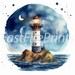 20 Watercolor Lighthouse Clipart Bundle Coastal Illustrations Digital ...