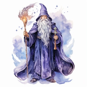 Celestial Wizard Clipart, High Quality PNG, Fantasy Clipart, Magic PNG ...