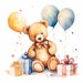 Birthday Teddy Bear Clipart High Quality PNG Nursery Decor - Etsy