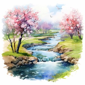 Spring River Clipart, High Quality PNG, River PNG, Spring Clipart ...