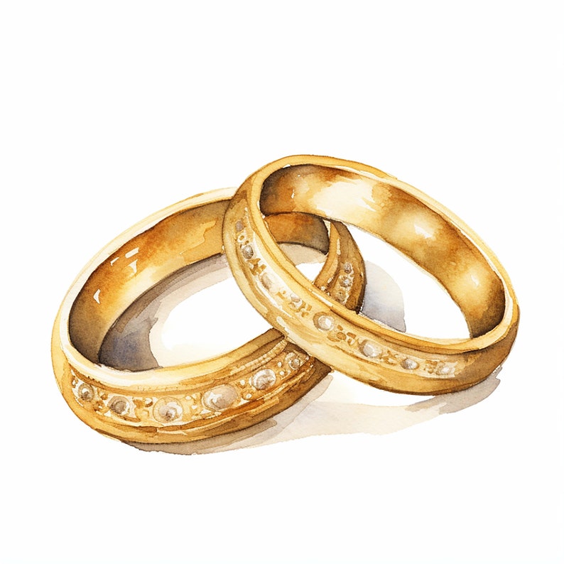 Gold Wedding Day Clipart High Quality Png Bride and Groom - Etsy