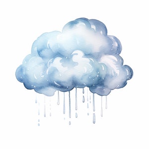Watercolor Cloud Clipart, Cute Clipart Nursery Clipart Children Cloud ...